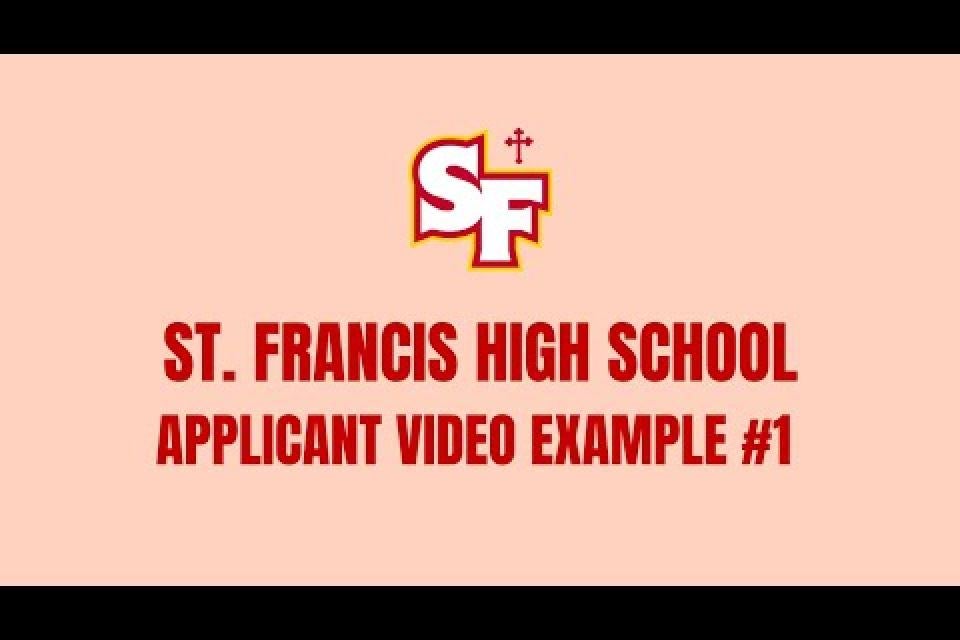 Apply to SFHS - St. Francis Catholic High School