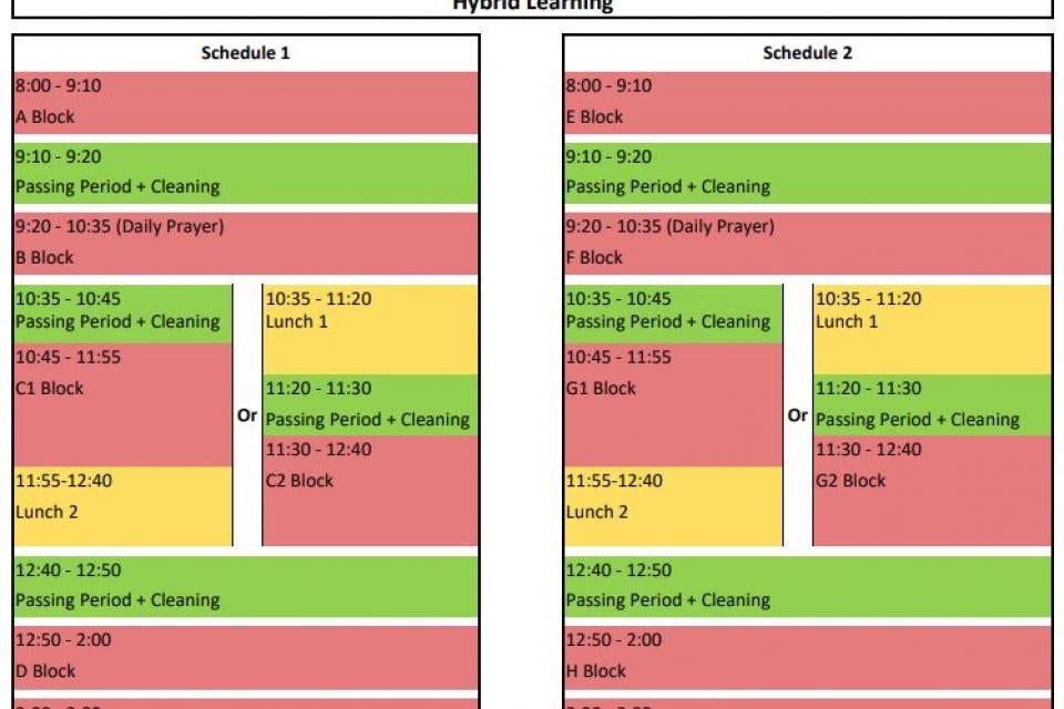 Daily Schedules - St. Francis Catholic High School